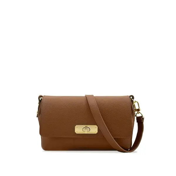 APATCHY LONDON The Maisie Midi Tan Leather Bag - Brown