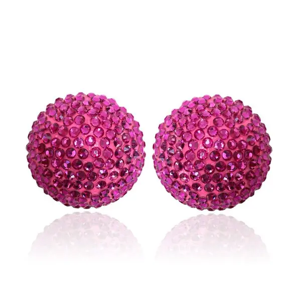 PINAR OZEVLAT Disco Pebble Earrings Fuchsia - Pink
