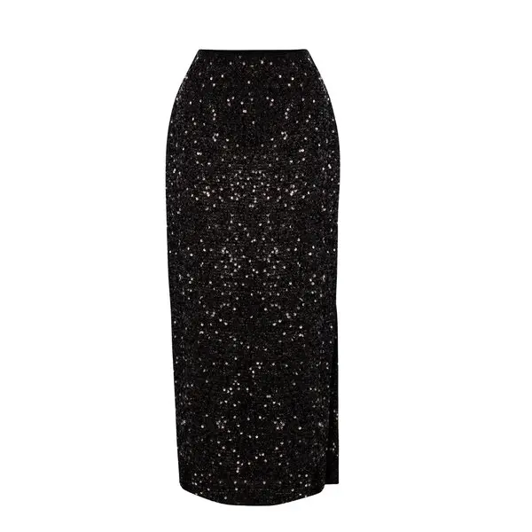 ELSAVA Nox Sequin Skirt - Black