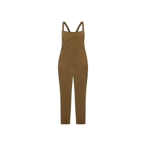 KNOWN SUPPLY Organic Cotton Adjustable Overalls Cadence Teak - Brown