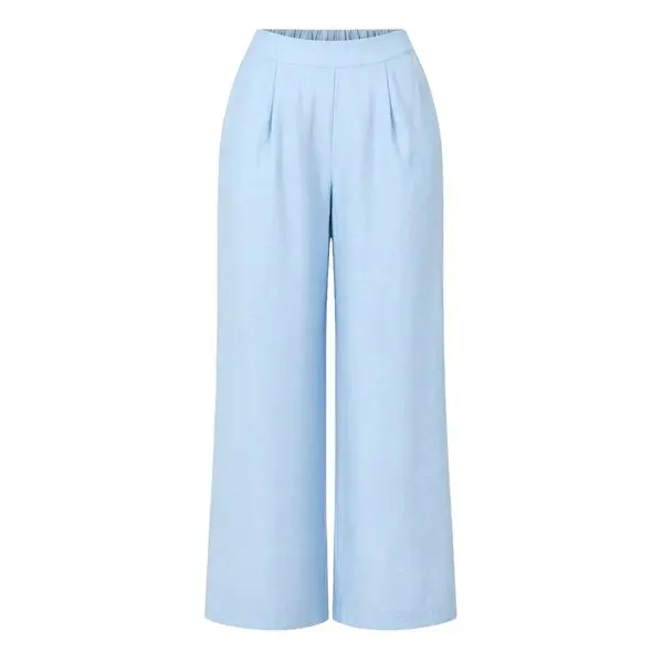 OH!ZUZA NIGHT&DAY Echo Wide-leg Viscose Trousers – Light - Blue