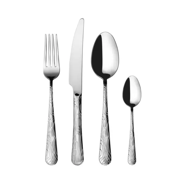 Mojjere Stainless Steel 18/10 Cutlery 24 Set Design - Silver