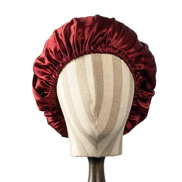 SOFT STROKES SILK Pure Mulberry Silk Sangria Hair Bonnet - Red