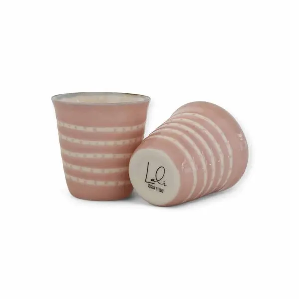 Lali Design Studio Aura Porcelain Tumblers Set Of Two Small - Pink