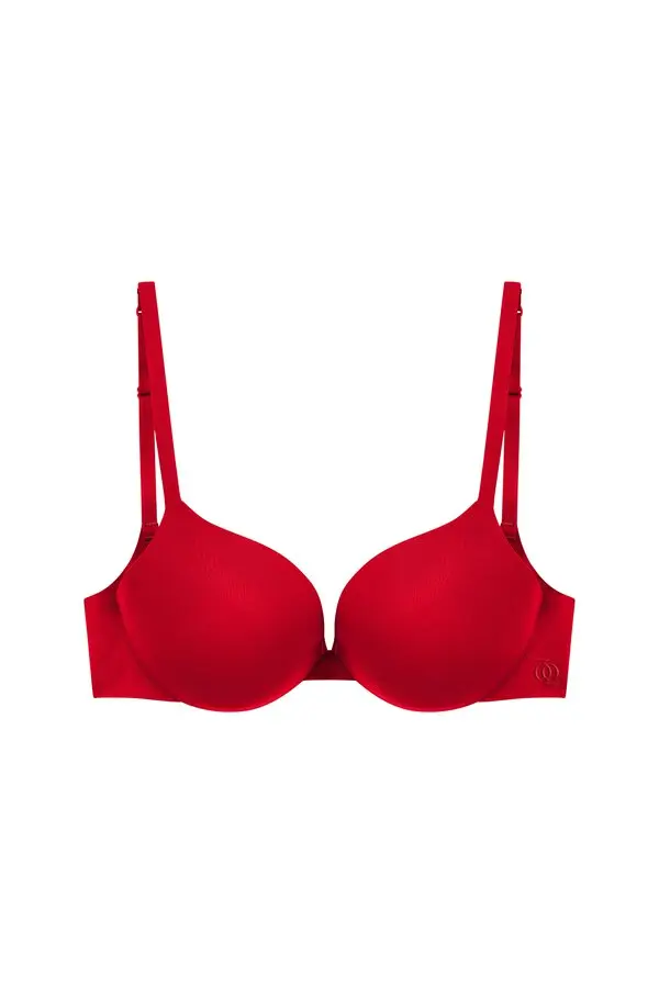 GOD SAVE QUEENS Second Skin Ultimate Push-up Bra Rose - Red