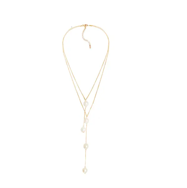 ADRIANA PAPPAS DESIGNS Pearl Satellite Lariat - Yellow