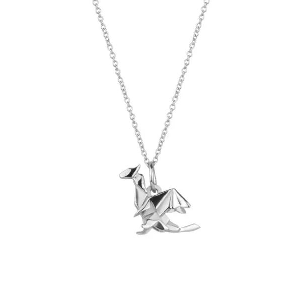 SPERO LONDON Sterling Origami Dragon Pendant Necklace