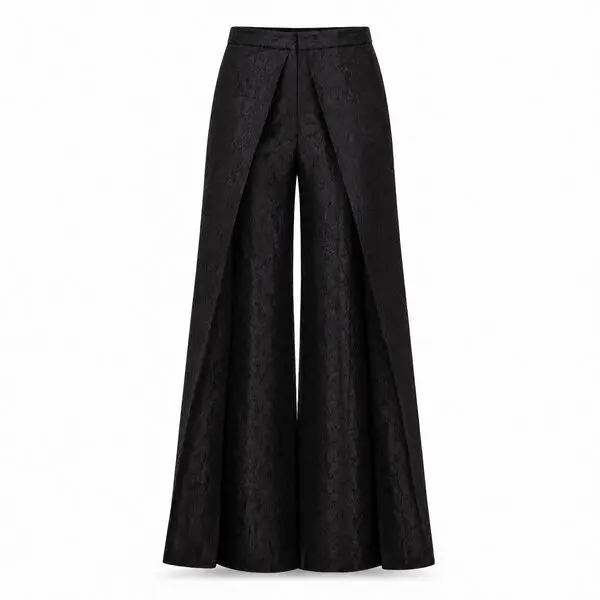 SILK AND BEARS Ophelia Wide Leg Palazzo Trouser - Black