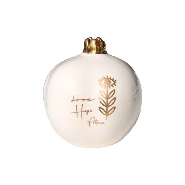 SHERIE BOUTIK Love, Hope, Patience Pomegranate Decoration - Red