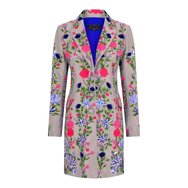 BEATRICE VON TRESCKOW Fab Flowers Coat - Silver
