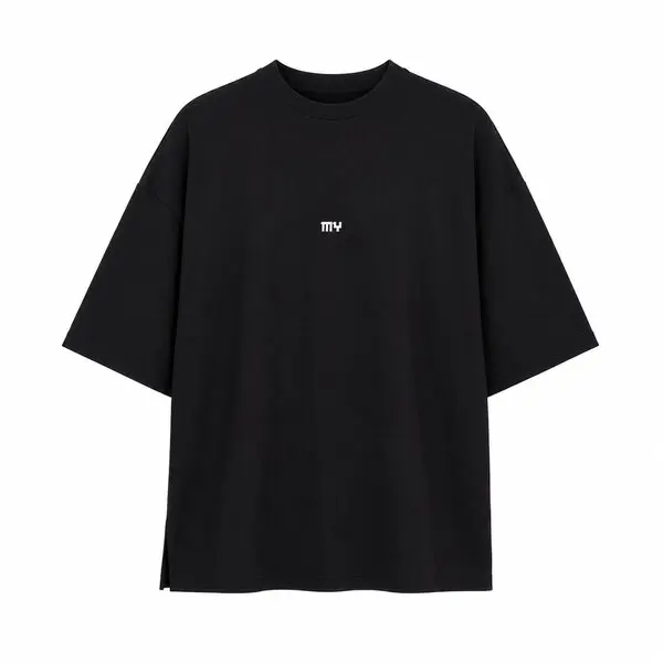 MYSIMPLICATED Oversized T-shirt With Puff Print Logo - Black