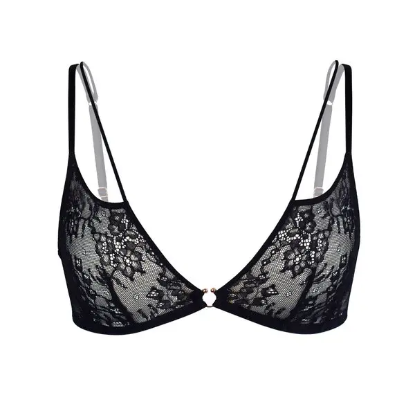 MONIQUE MORIN LINGERIE Amphitrite Bralette - Black