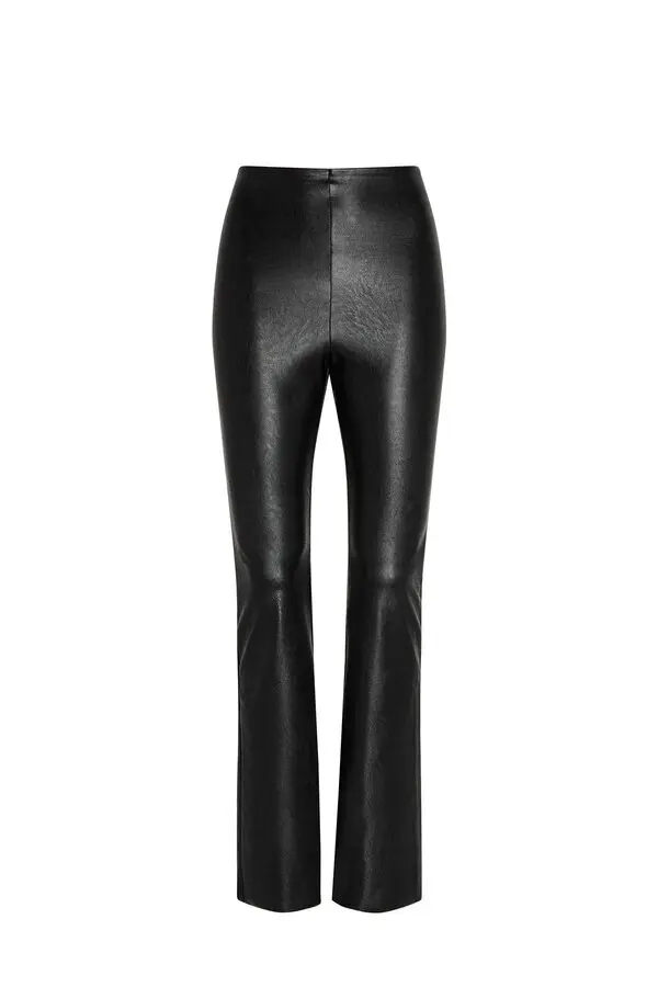 Commando Faux Leather Control Smoothing Flared Legging, Slg20 - Black