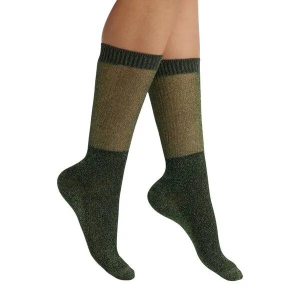 HIGH HEEL JUNGLE BY KATHRYN EISMAN Glitter Dance Socks - Green