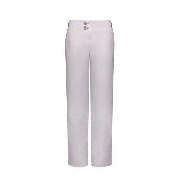 ANEMOIA Liora Light Linen Straight Fit Pants - Grey
