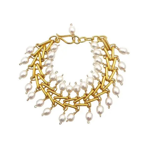 ARACHELI STUDIO Victoria Pearls Bracelet - White