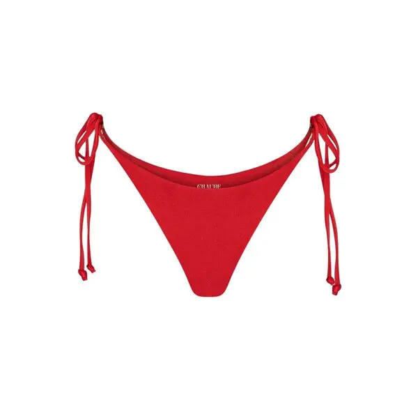 CHAUDE SWIMWEAR Toni Triangle String Bottoms Poppy - Red