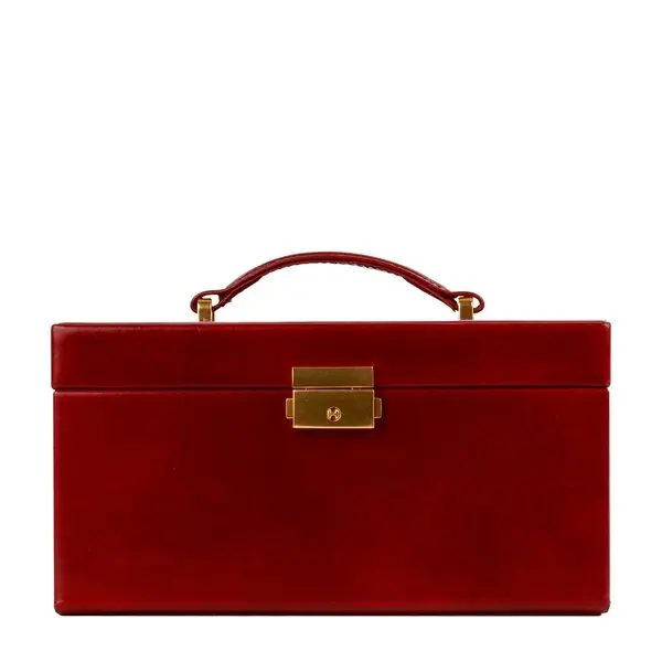 TIME RESISTANCE Leather Jewelry Box Beloved - Red