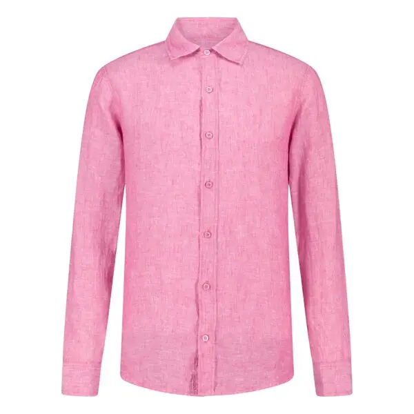MAISON TANGERINE S Linen Shirt Dragon Fruit - Red
