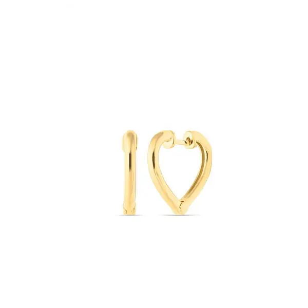 SPERO LONDON Sterling Silver Heart Hoop Earring - Gold