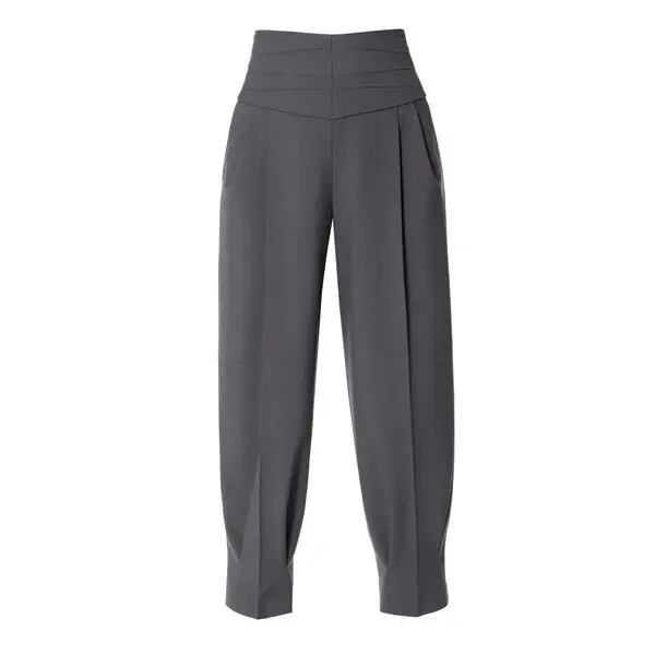 AGGI BY HALEWSKI Bianca Castlerock Cropped Trousers - Grey