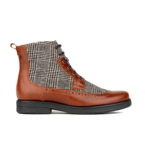 EMBASSY LONDON USA Hatter & Check - Brown