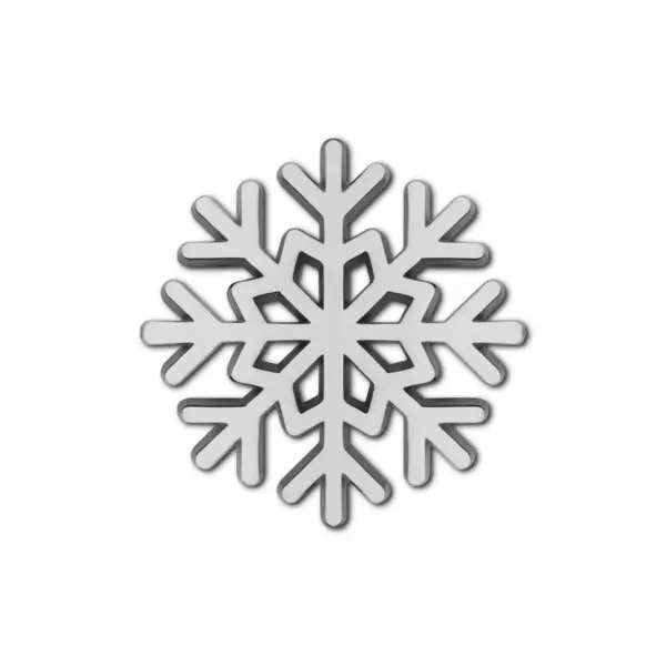 MAKE HEADS TURN Silver / Grey / White Silver Metal Pin Snowflake - Silver/grey/white