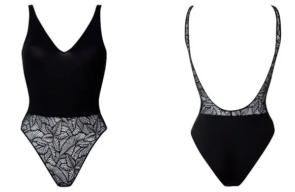 BOTT LINGERIE Soft Lace Bodysuit La First Shadow - Black