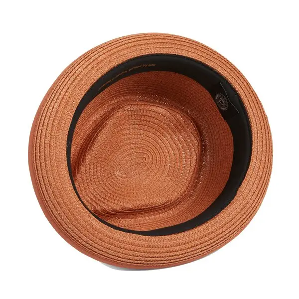 DASMARCA HATS Dasmarca Durban Summer Diamond Crown Light Weight Breathable Porkpie Hat - Orange
