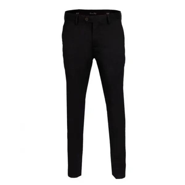 DAVID WEJ Aldo Plain Smart Trousers With Belt Loops - Black