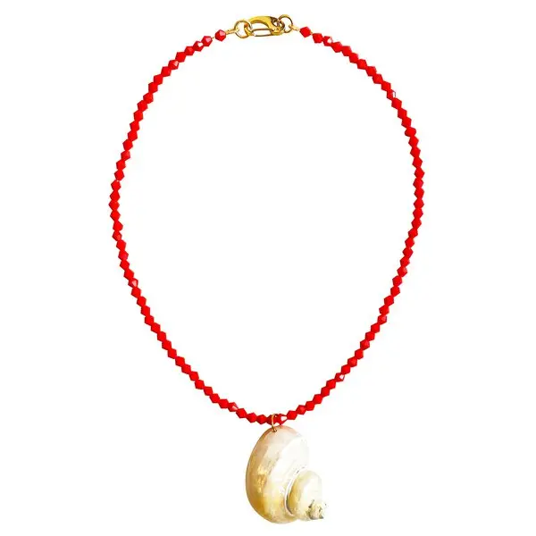 SMILLA BRAV Sienna Necklace Shell - Red