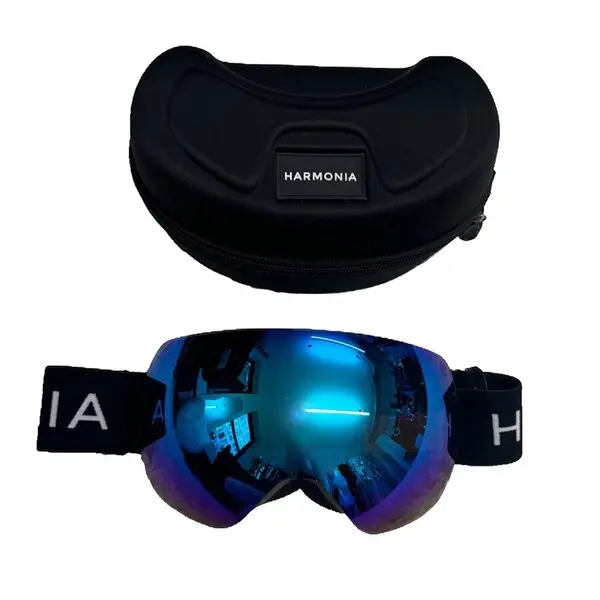 HARMONIA NY Spaced Out Ii Anti-dust Ski & Snowboard Goggle Mask With Uv Protection, Anti-fog Technology, & Protective Case - Blue