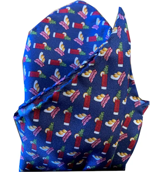 LAZYJACK PRESS Sunday Funday Pocket Square - Blue