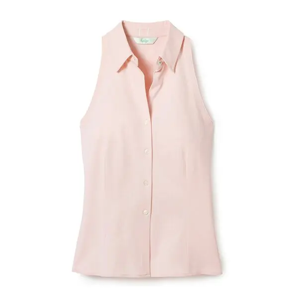 HEDGE Blue / White / Neutrals Stanton Sleeveless Racerback Polo - Blue/white