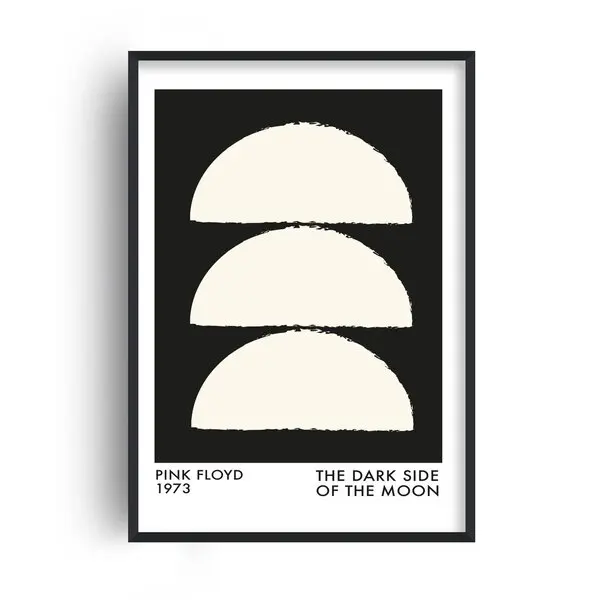 FANCLUB The Dark Side Of The Moon Pink Floyd Music Abstract Art Print - Black