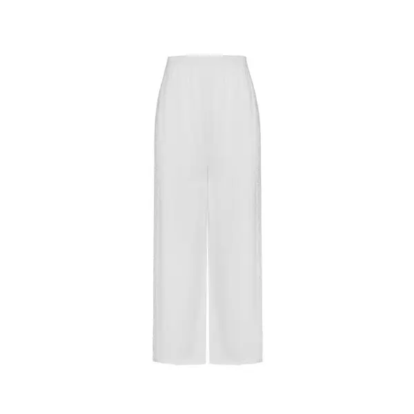 AVENUE 8 Embellished Silk Pants With Carved Side Detailing