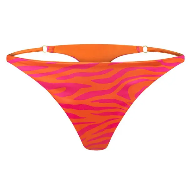 EKCENTRIK Wild Sunrise Satin Thongs Zebra - Orange