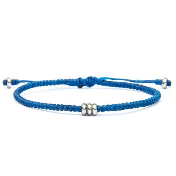 HARBOUR UK Iron Flow Steel Rope Bracelet - Blue