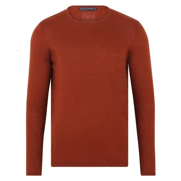 PAUL JAMES KNITWEAR Heavyweight Merino Activewear Training Kratos Top Spice - Red