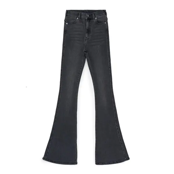DR. DENIM Moxy High Flare Dark Mist - Grey