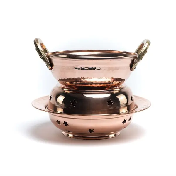 ANATOLIACRAFT Neutrals Solid Copper Massage Oil Warmer Pot - Brown