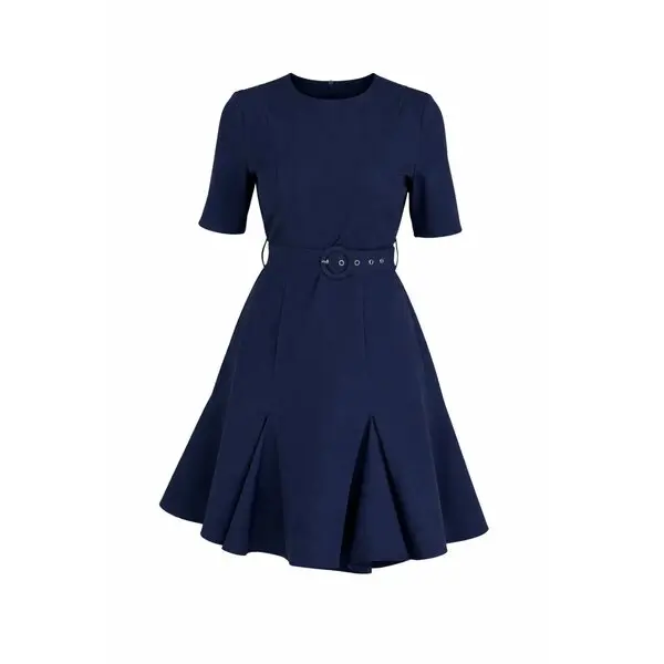 GIRL IN MIND Beatrice Flaire Mini Dress Navy - Blue