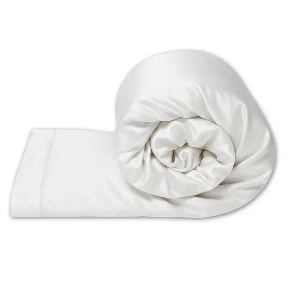 HI SILK Super King Uk Mulberry Silk Duvet Cover Twenty Five Momme - White