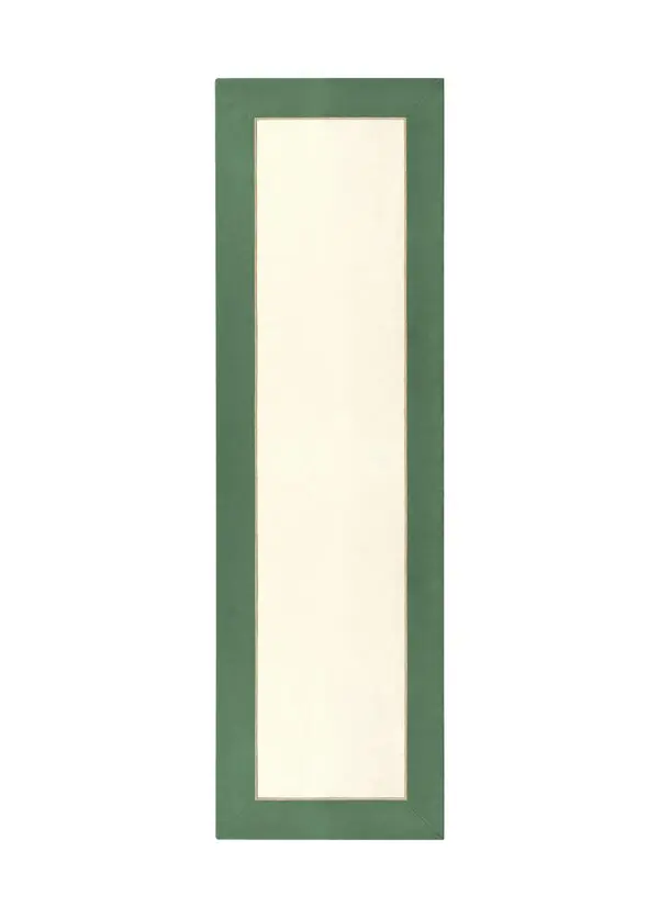 ROUMÉLIE ORIENTALE Forest Charm & Beige Fabric Runner With Gold Embroidery