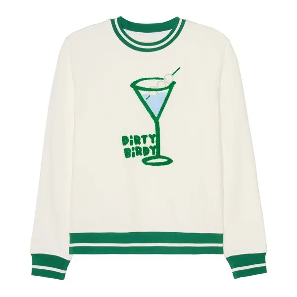 ELLSWORTH + IVEY Elle Sweatshirt Dirty Birdy - White