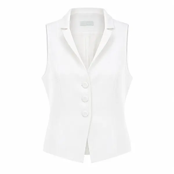 CANSU XI Paris Vest Vegan Silk - White