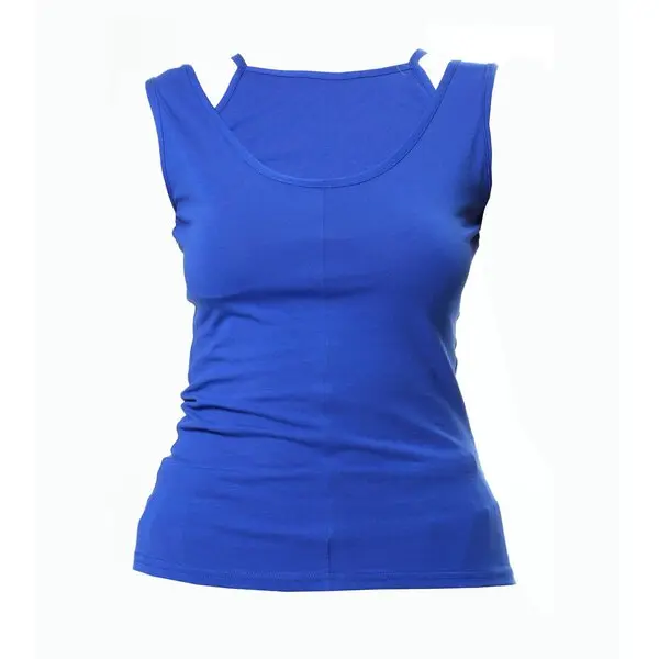 METAMORPHOZA Cutout Tank Top - Blue