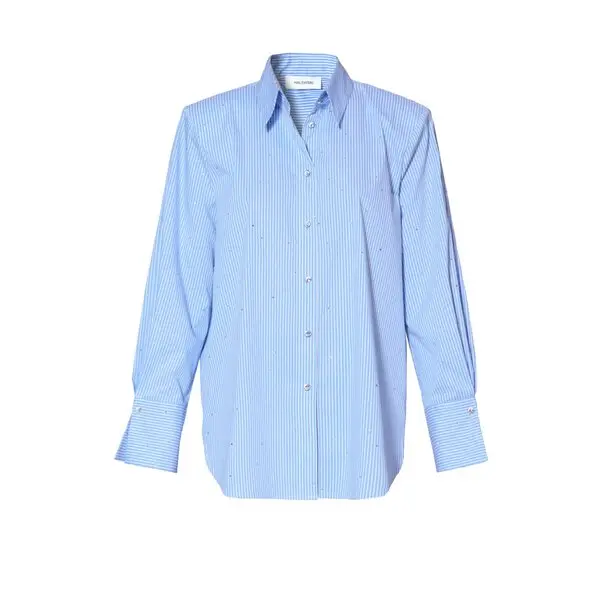 AGGI BY HALEWSKI Irma Light Oversized Shirt With Jest - Blue