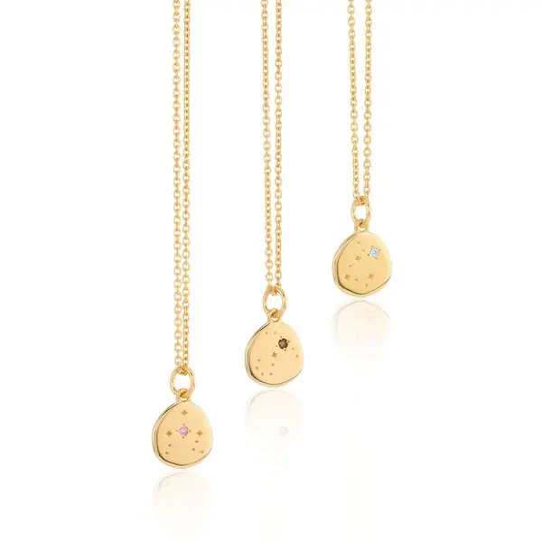 AUREE JEWELLERY Inari Zodiac Libra Gold Vermeil Necklace - Yellow