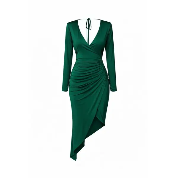 MONICE LONDON Coco Blazer Style Midi Dress Forest - Green